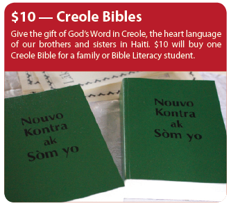 Learning to Read Using Creole Bibles - Haitian Christian Outreach